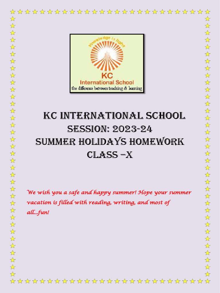 Holidays Homework | PDF