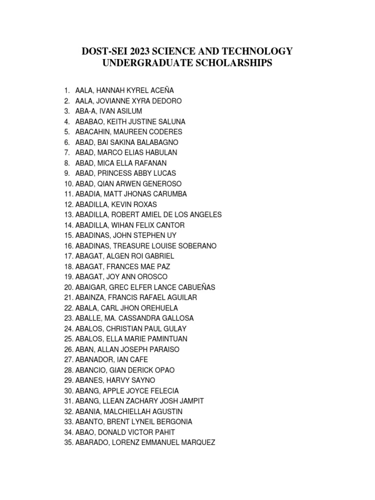 DOST 2023 Qualifiers | PDF