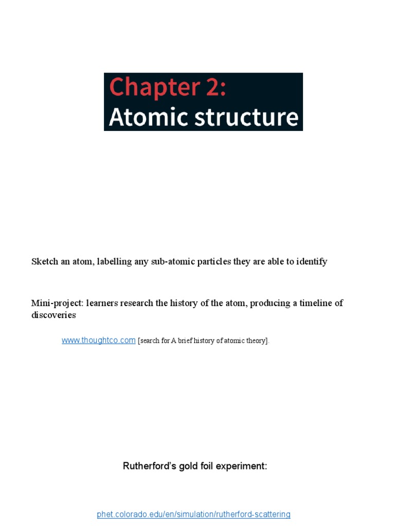 Atomic Structure Pdf Electron Configuration Atomic Orbital