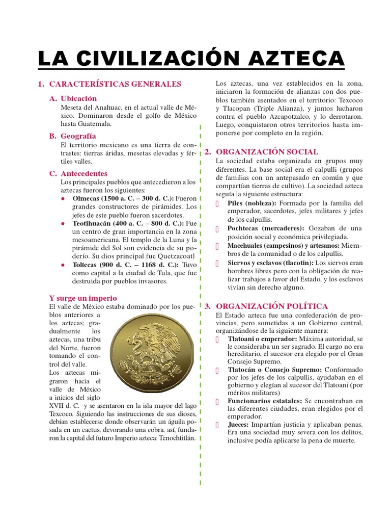 Ficha N°2 CCSS (3uni) | PDF | México | azteca