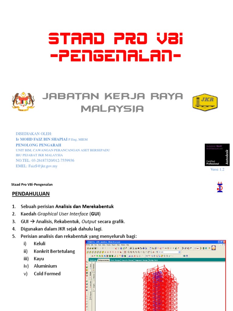 STAAD Pro V8i-Inroduction | PDF