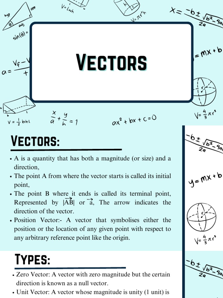 Vector Algebra Class 12 | PDF | Euclidean Vector | Mathematical Physics