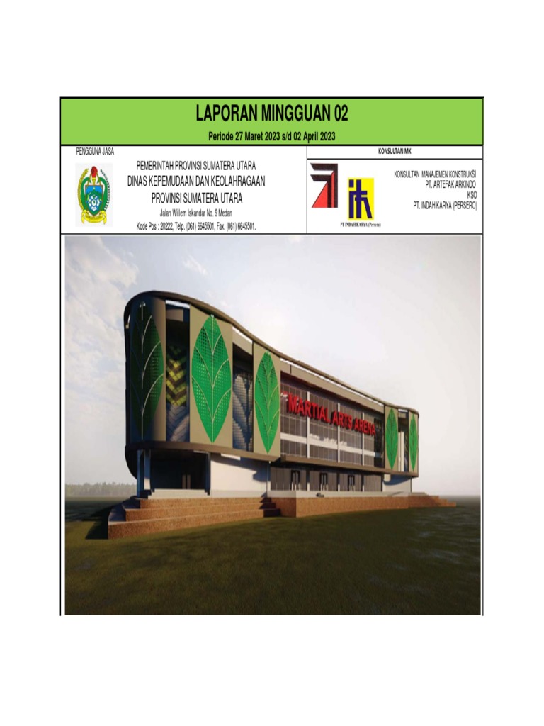 Laporan Progres Mingguan Ke-02 - STD MARTIAL ARTS ARENA | PDF