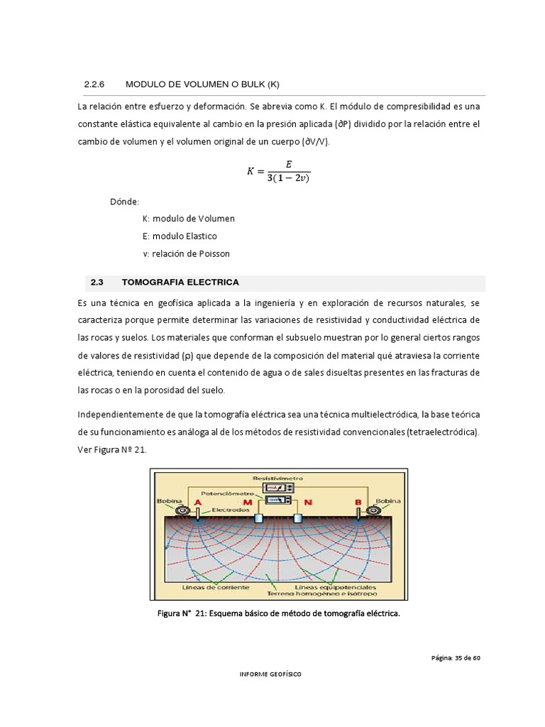 Módulo de Volumen en Geofísica | PDF