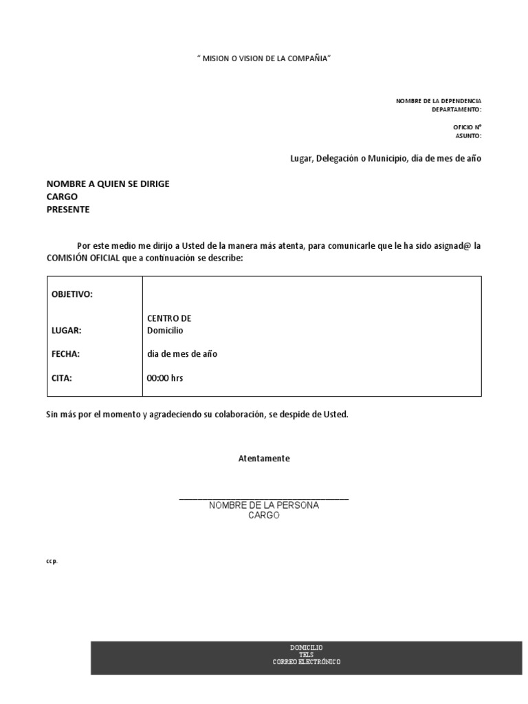 Oficio Comisión | PDF