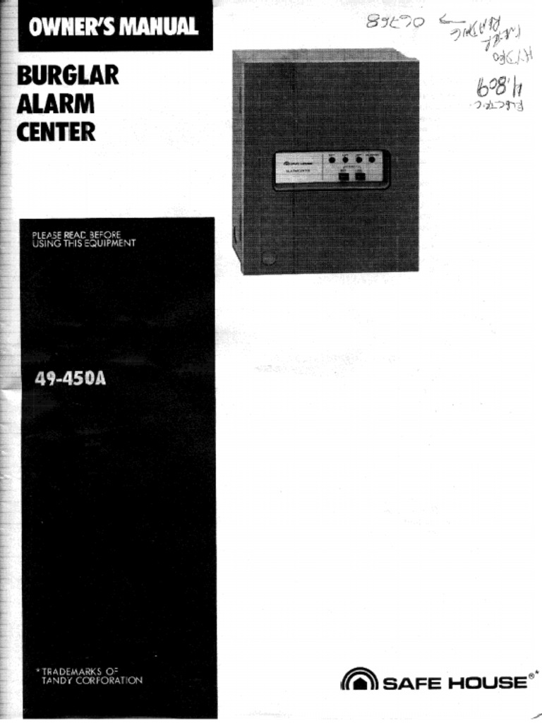 Radio Shack Alarm Panel | PDF | Switch | Electrical Connector