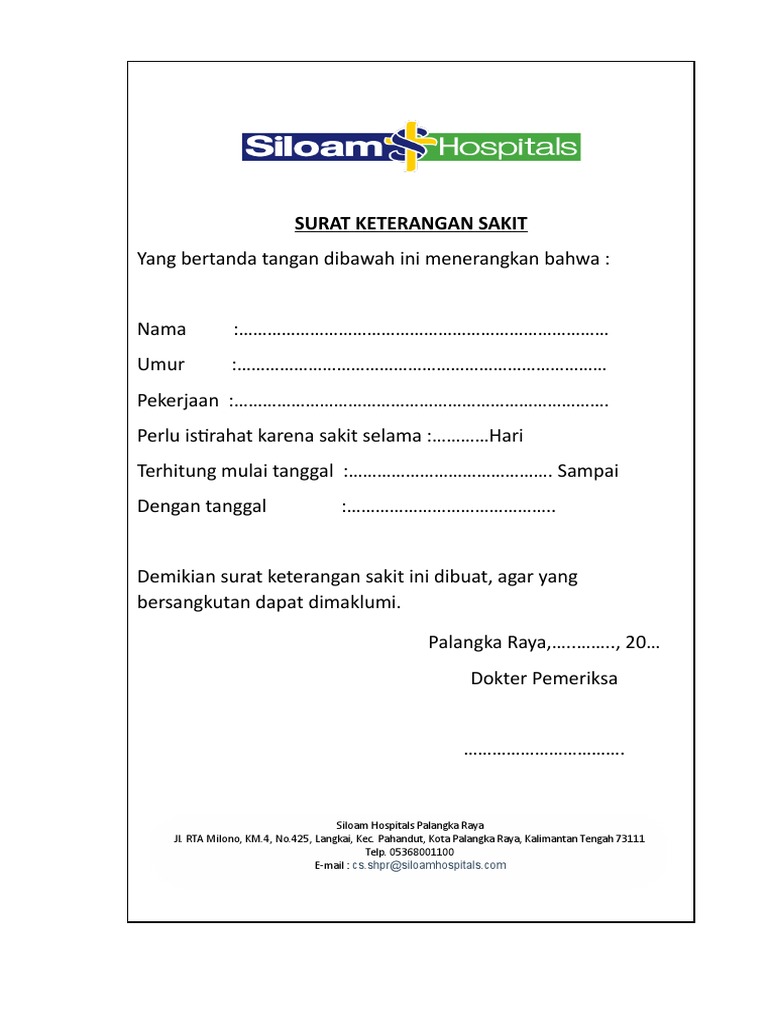 surat keterangan sakit newwwww | PDF