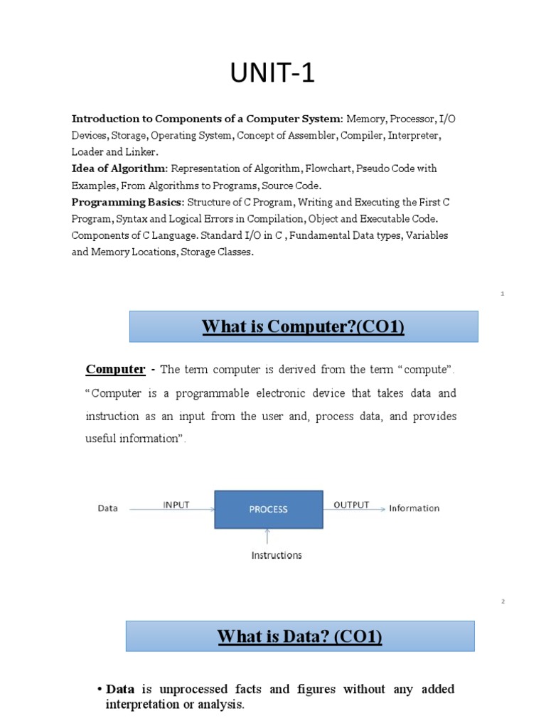 Computers Unit 1 Pdf Read Only Memory Computer Data Storage 3510