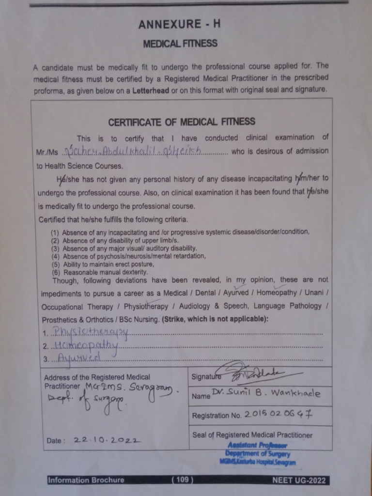 Medical Certificate Saherr | Download Free PDF | Public Services ...