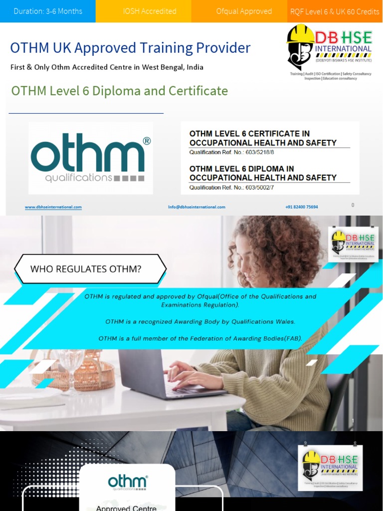 DB HSE - OTHM Welcome Brochure in Details | PDF | Risk | Risk Assessment