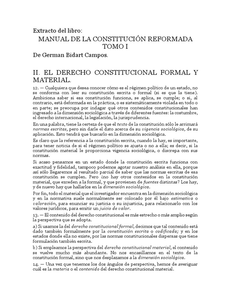 Lectura El Derecho Constitucional, Formal y Material (3) | PDF ...