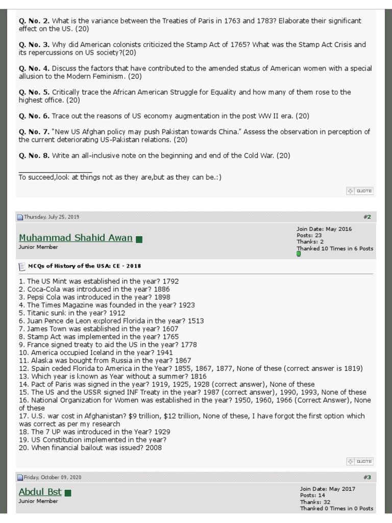 Key US Historical Events and Issues | PDF | The United States ...