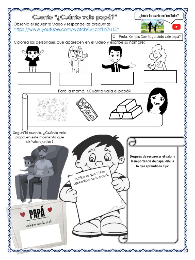 Actividades Día Del Padre Profa Kempis | PDF