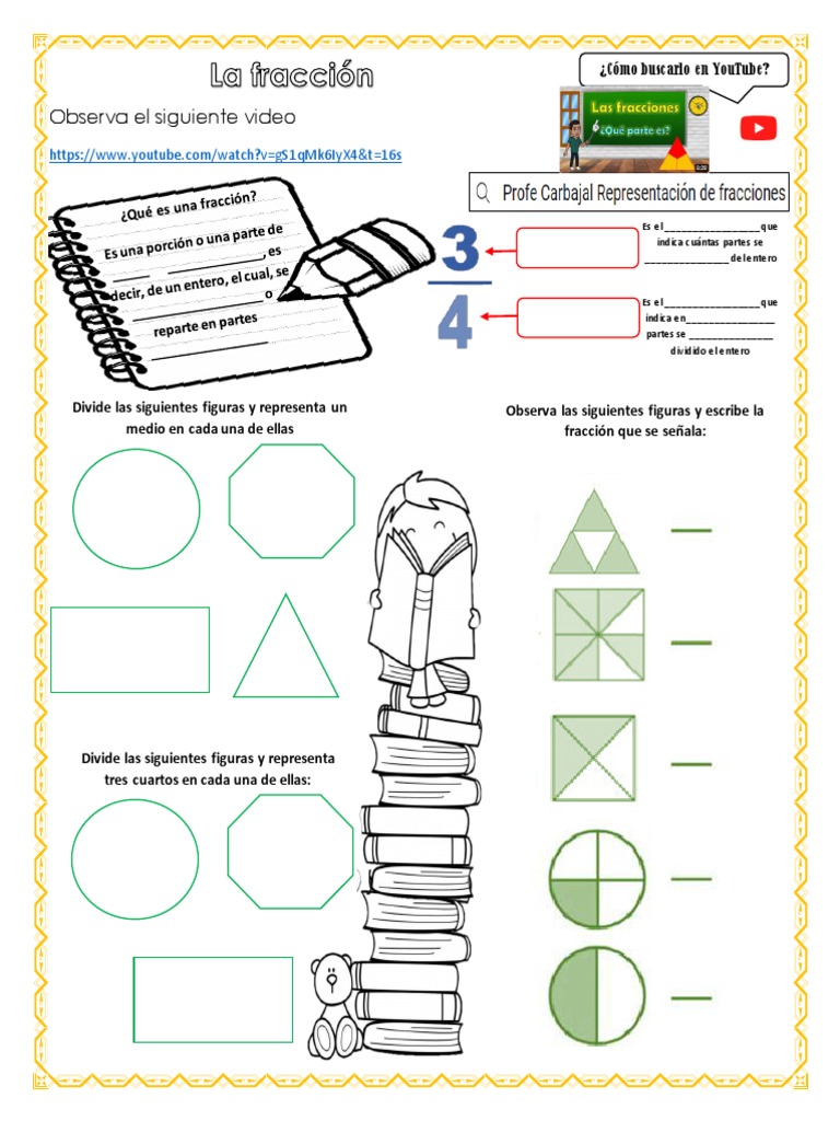 3° Cuadernillo de Fracciones - Profa. Kempis | PDF