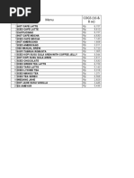 Daftar Harga Aice New .XLSX - Sheet1 | PDF | Hot Drinks | Non Alcoholic Drinks