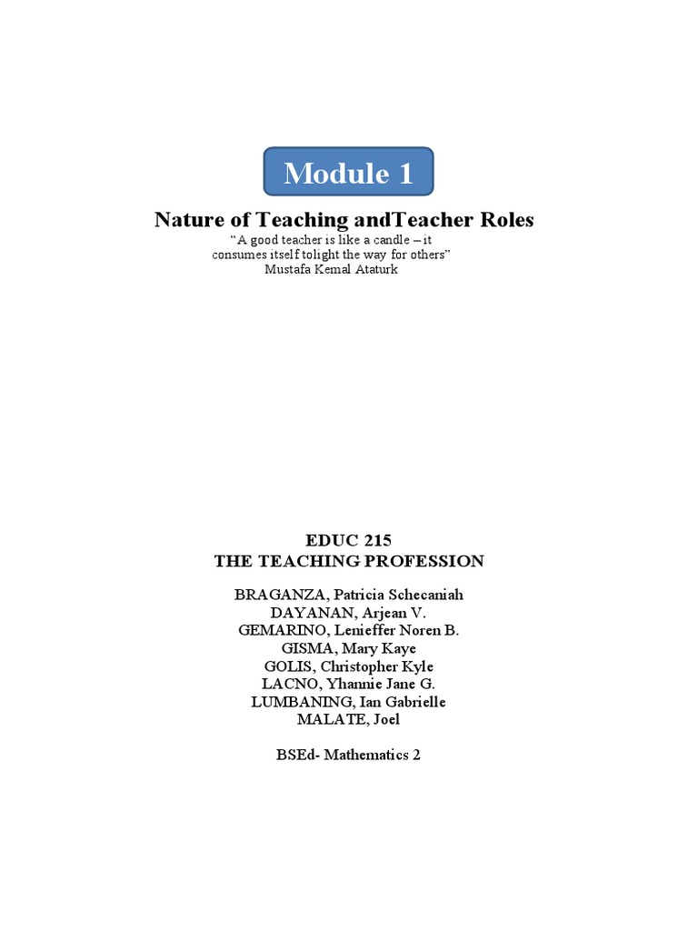 Group 2 - Module 1 - Lesson 3 | PDF | Learning | Teachers