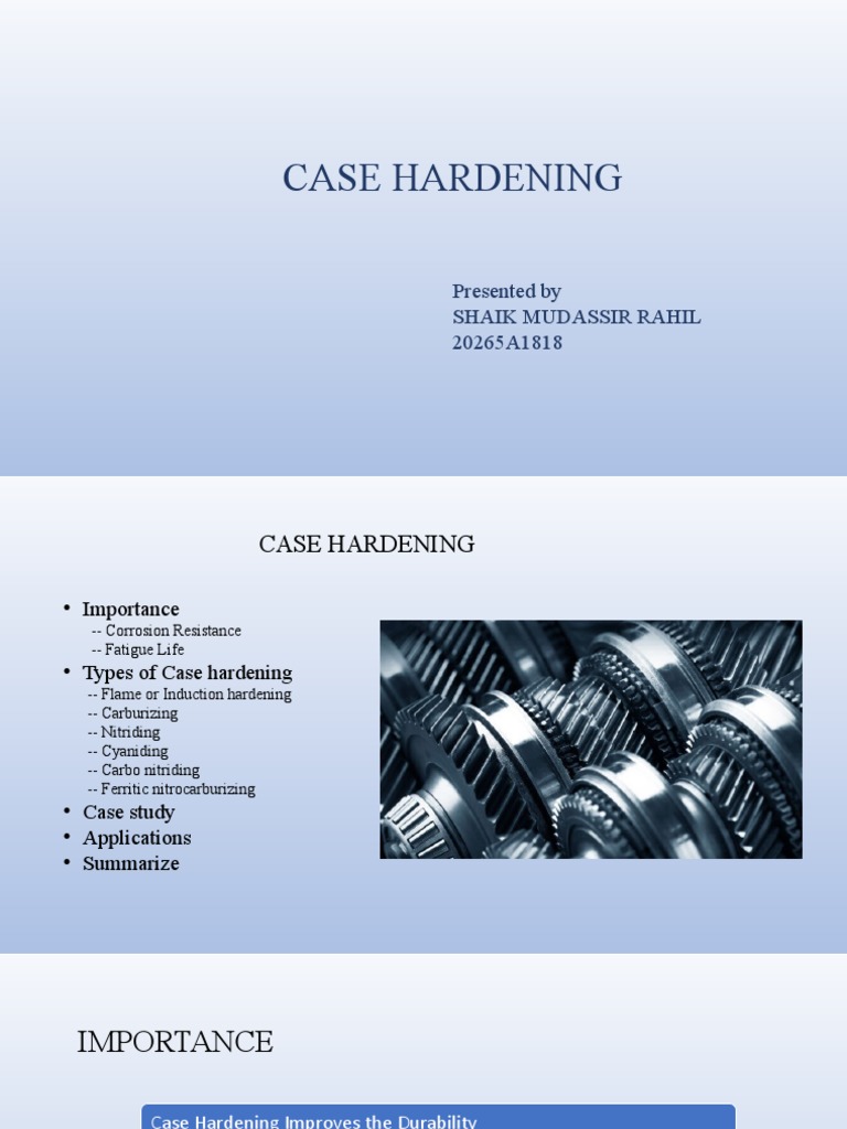 Case Hardening Techniques & Benefits | PDF | Metalworking | Chemical ...