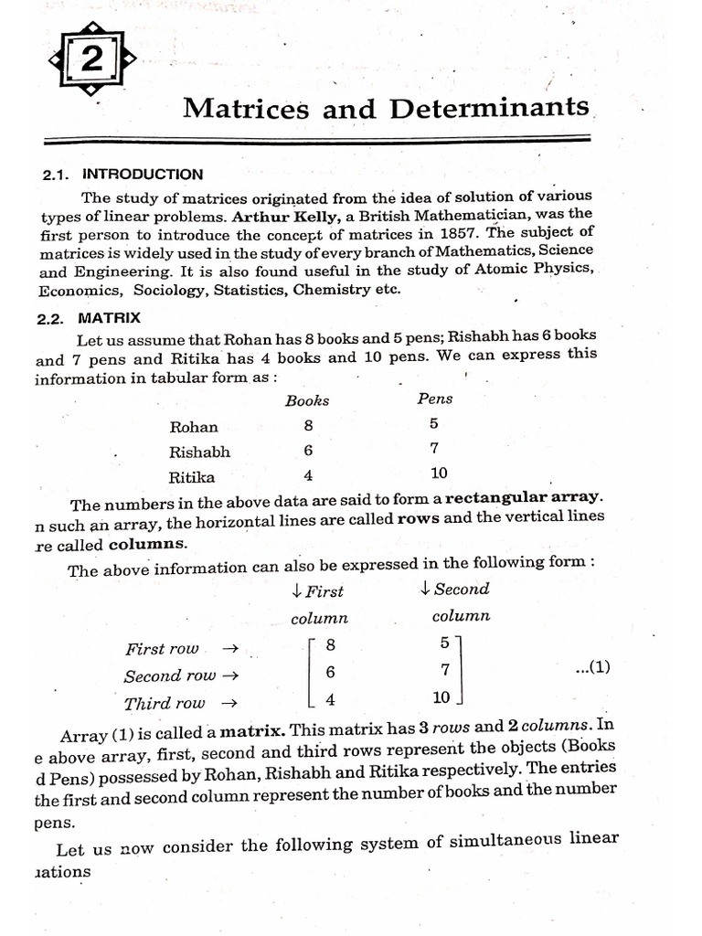Matrix& Determinants | PDF