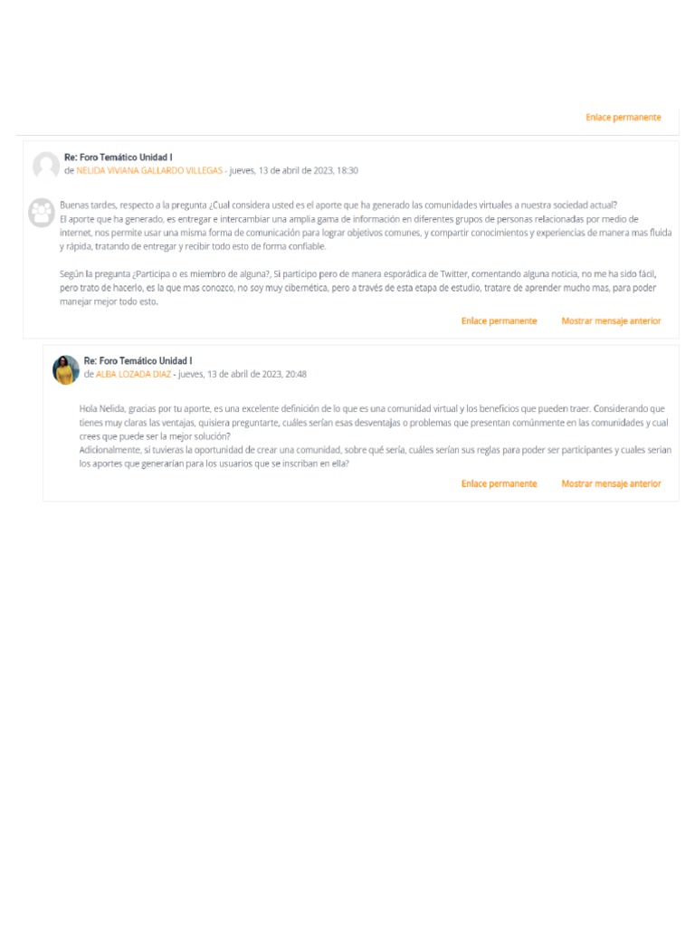 Respuestas Foro | PDF