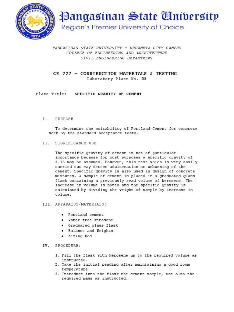 CE 222 - LAB Plate No. 05 | PDF