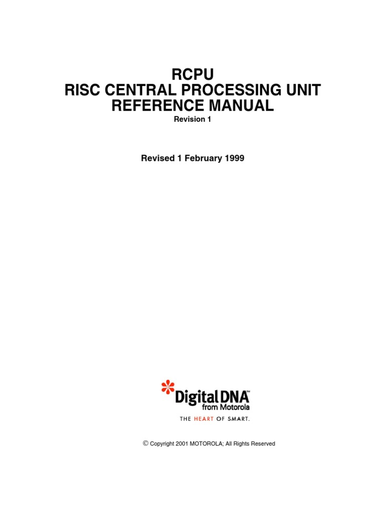 Motorola PowerPC RISC CPU Reference Manual | PDF | Office Equipment | Manufactured Goods