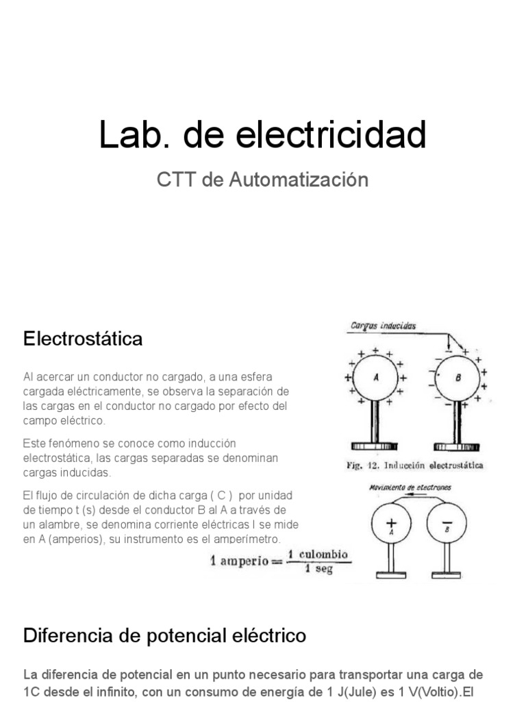 Presentación con conceptos basicos de electricidad para automatización. | PDF | Corriente ...