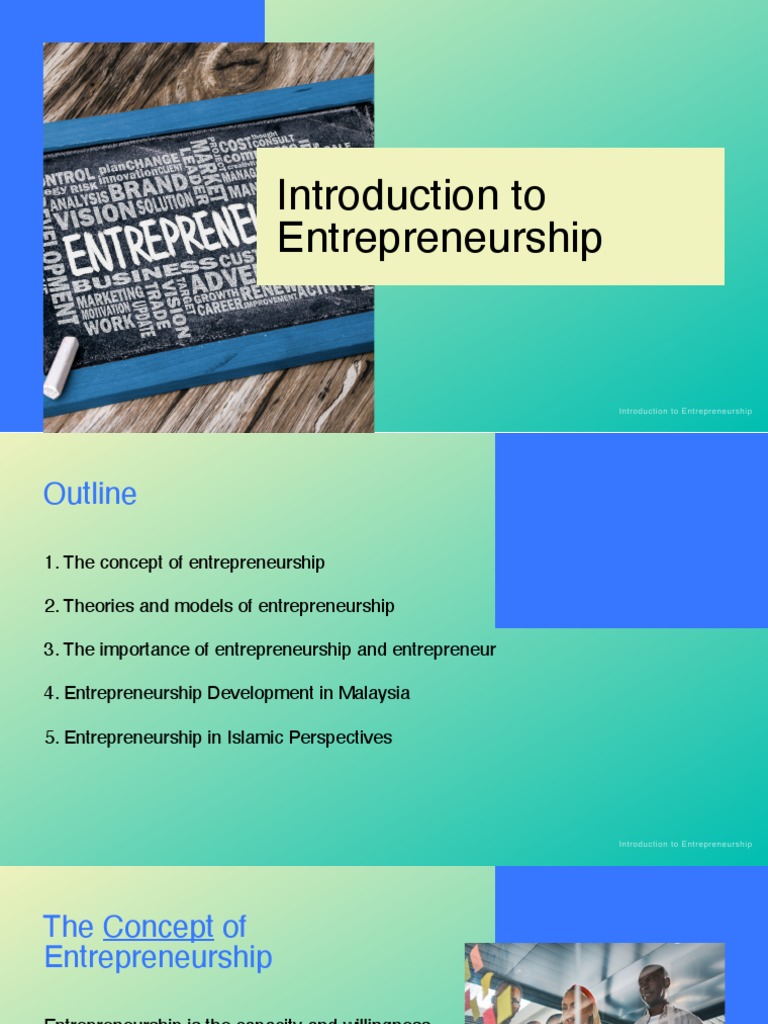 1 Introduction To Entrepreneurship | PDF | Entrepreneurship | Social Entrepreneurship