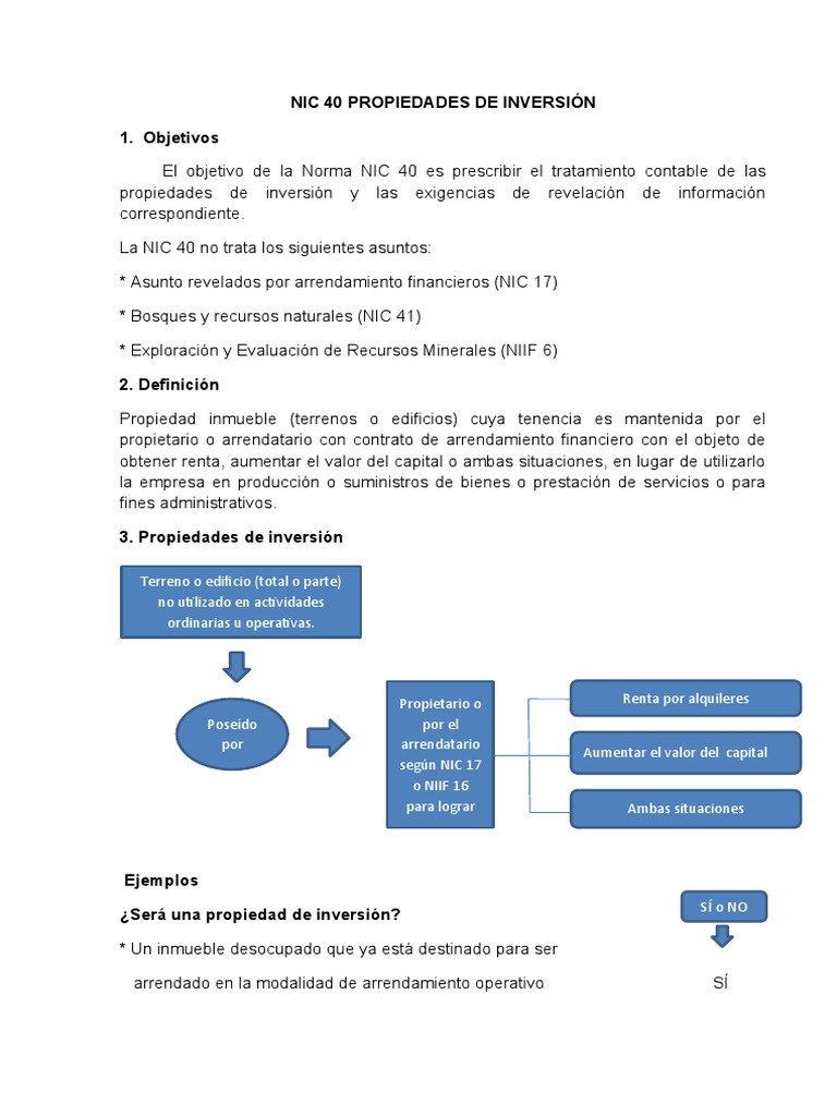 Nic 40 Propiedades de Inversión | PDF | normas internacionales de ...