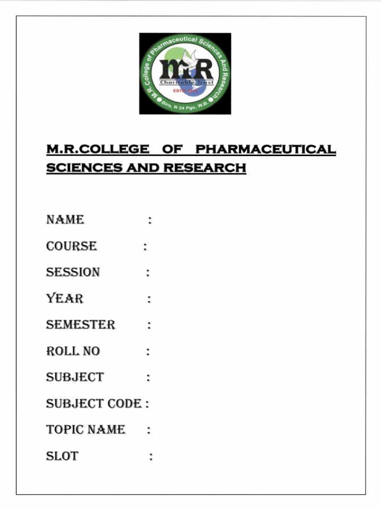 Exam front page format. | PDF