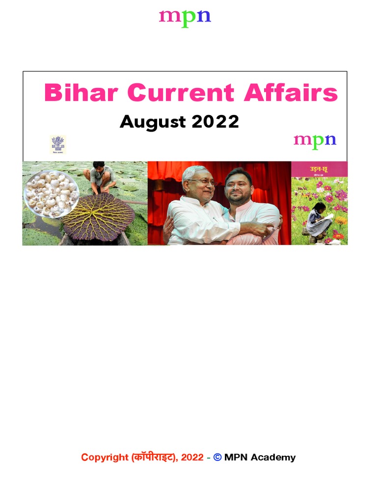 Bihar Current Affairs - August 2022 | PDF | Politics Of India