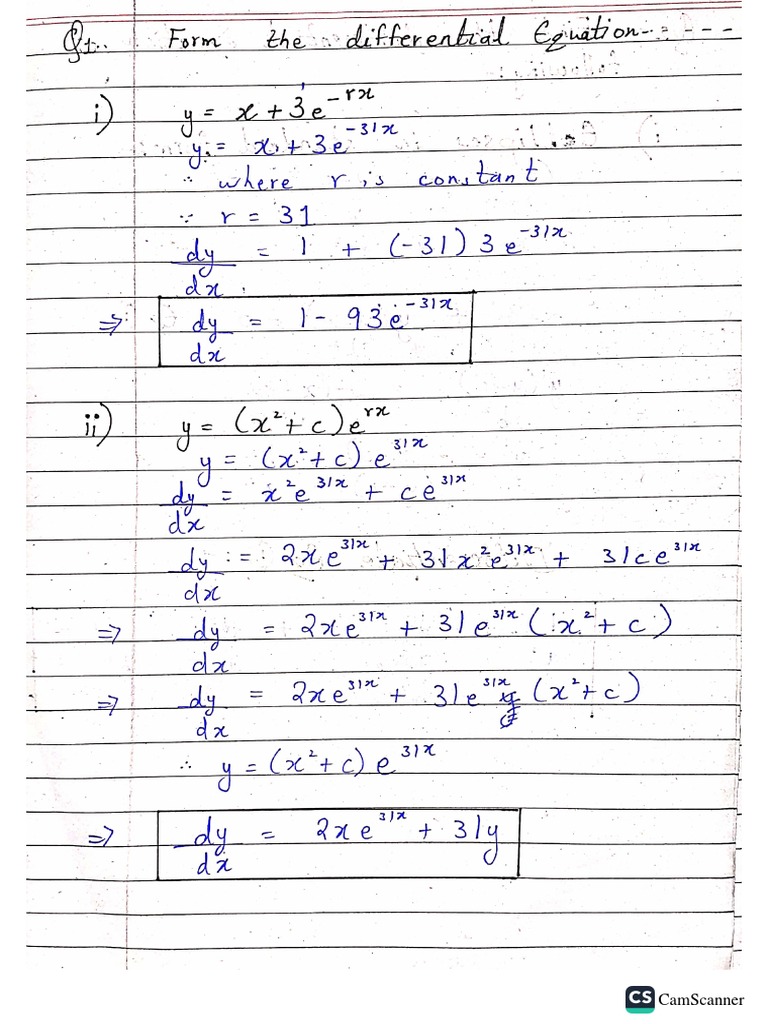 Differential Equation Assignment | PDF