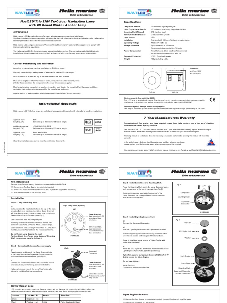 HELLAMAR NaviLED Trio Instructions English | PDF | Electrical Connector ...