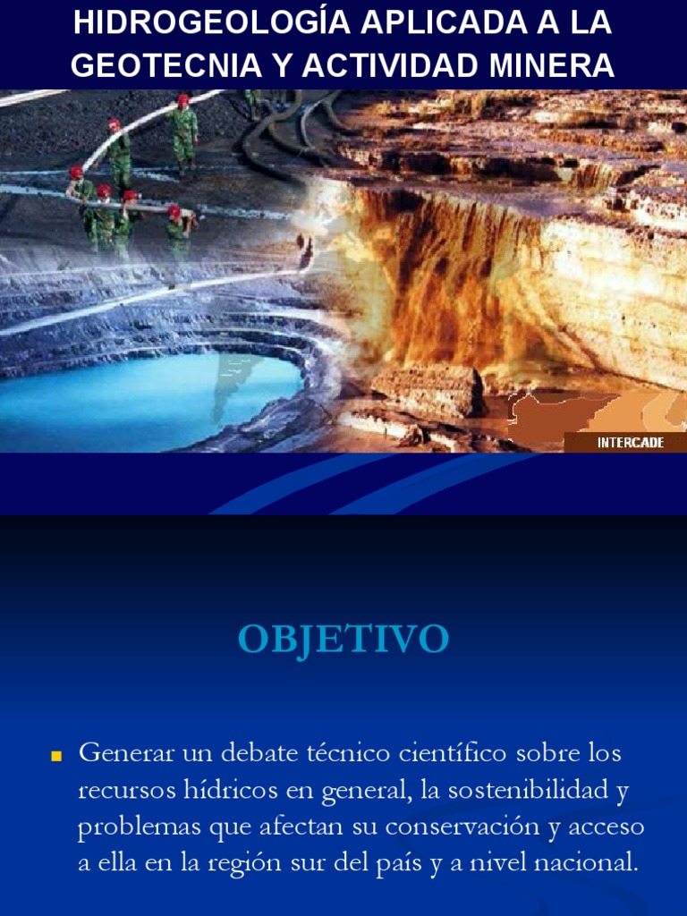 3. HIDROGEOLOGÍA APLICADA A LA GEOTECNIA Y ACTIVIDAD MINERA | PDF ...