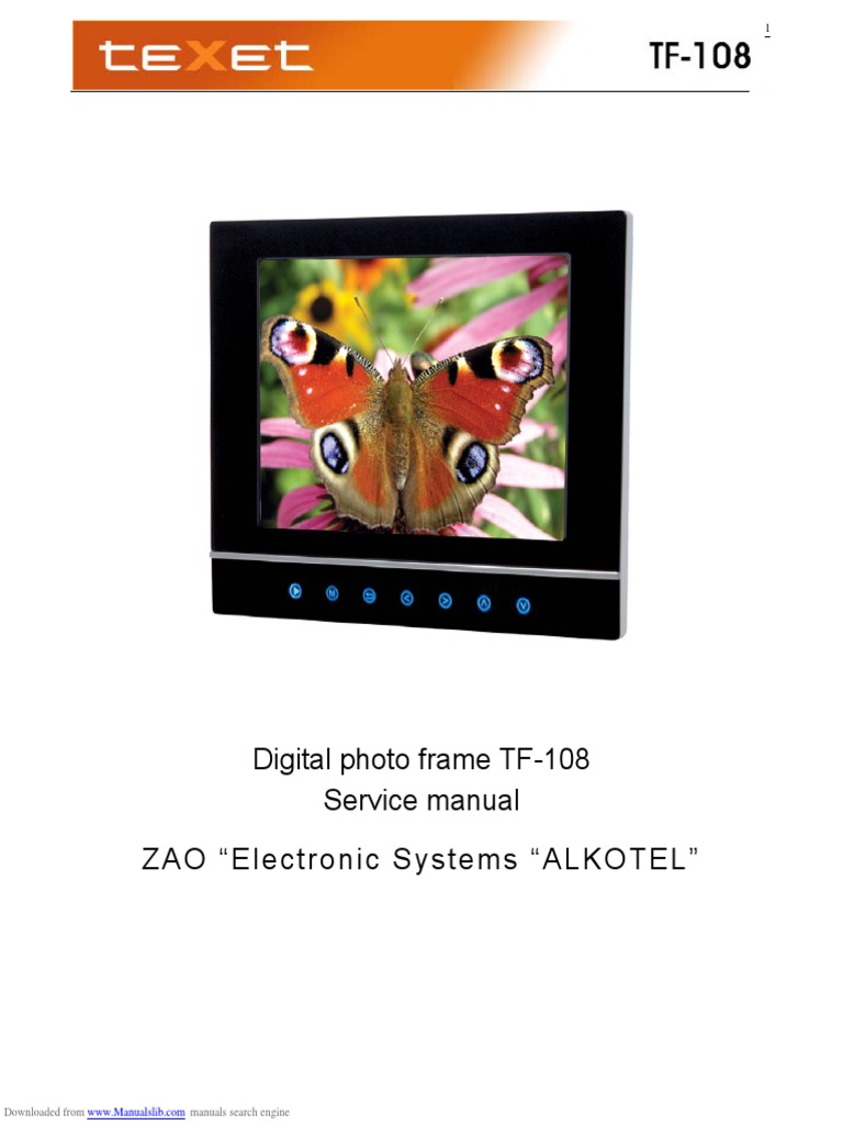 TF-108 Digital Photo Frame Manual | PDF | Power Supply | Thin Film ...