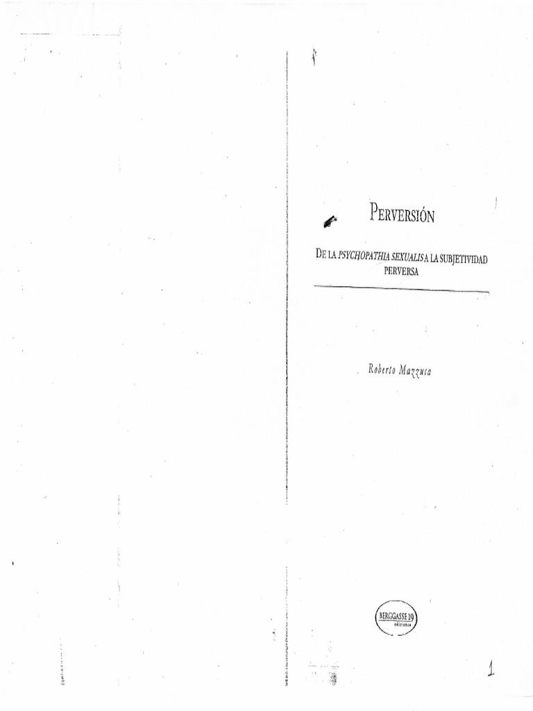 Mazzuca, R. (2003) - Perversión de Las Psicopatías Sexuales A La ...