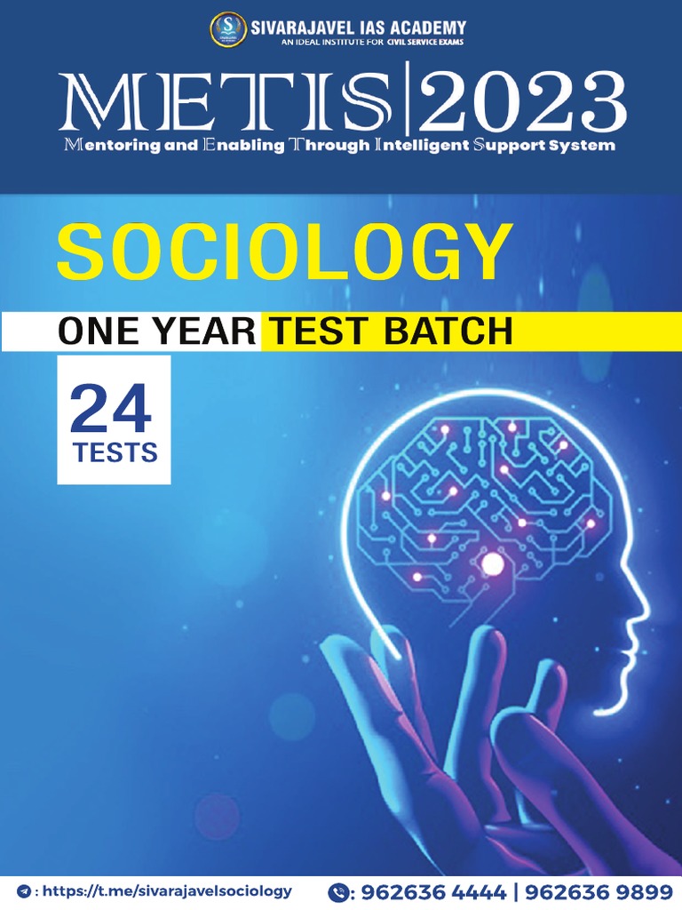 Sociology Test Series 2023 Schedule | PDF | Sociology | Social ...