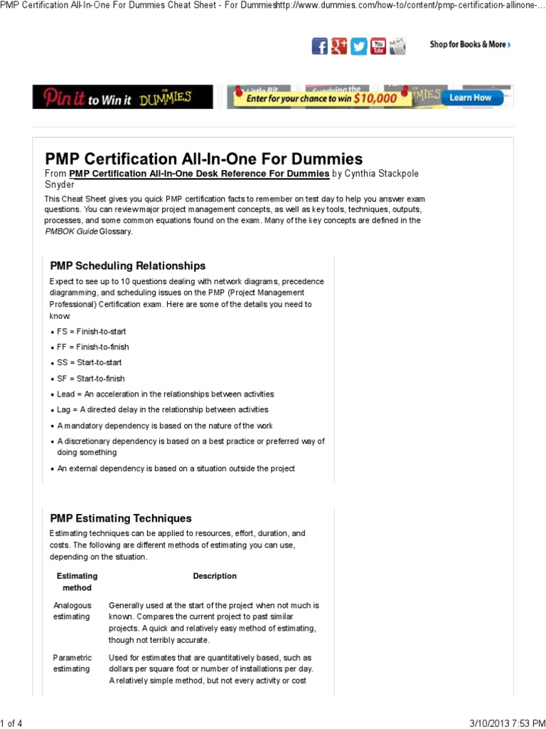 From PMP Certification All in One Desk R | PDF | Normal Distribution | Project Management ...