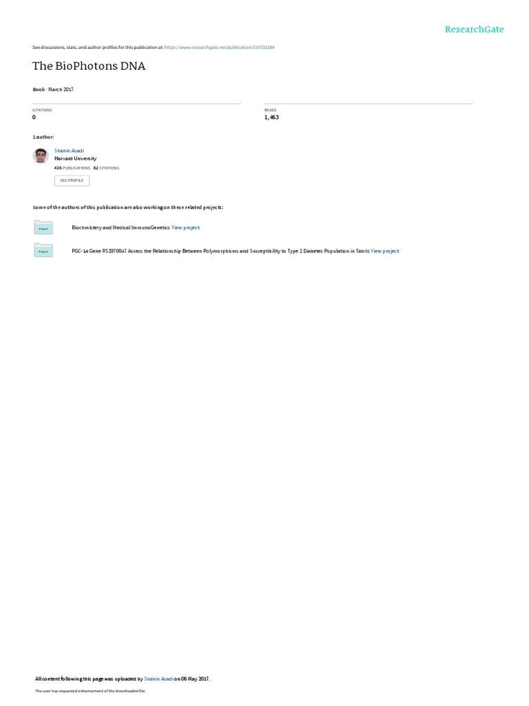 BioPhotons DNA | PDF | Biology | Biotechnology