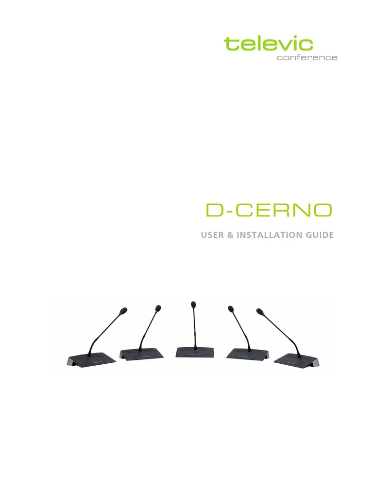 TCS MNL D-Cerno en-US | PDF | Microphone | Ac Power Plugs And Sockets