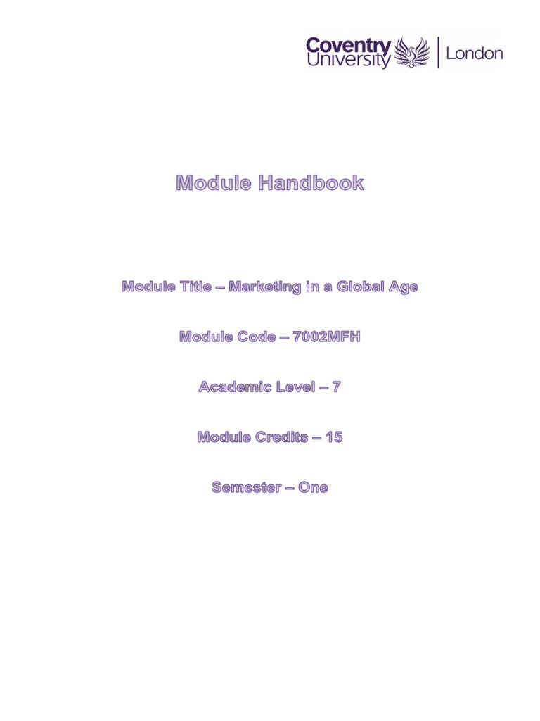 Global Marketing Module Overview | PDF | Marketing | Marketing Strategy