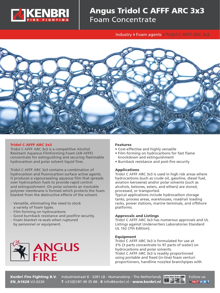 EN A1630 Angus Tridol C AFFF ARC 3 3 | PDF | Chemical Substances ...
