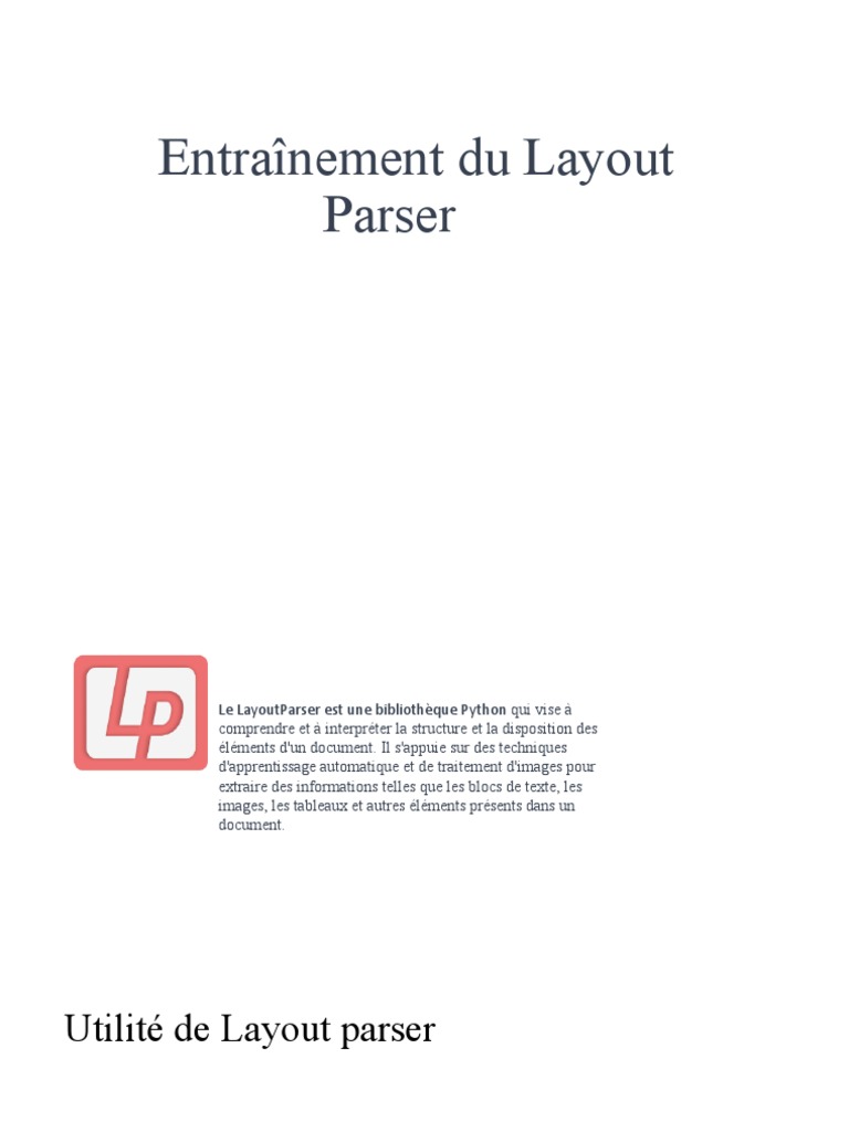 Entraînement Du Layout Parser | PDF | Mise en page | Microsoft Word