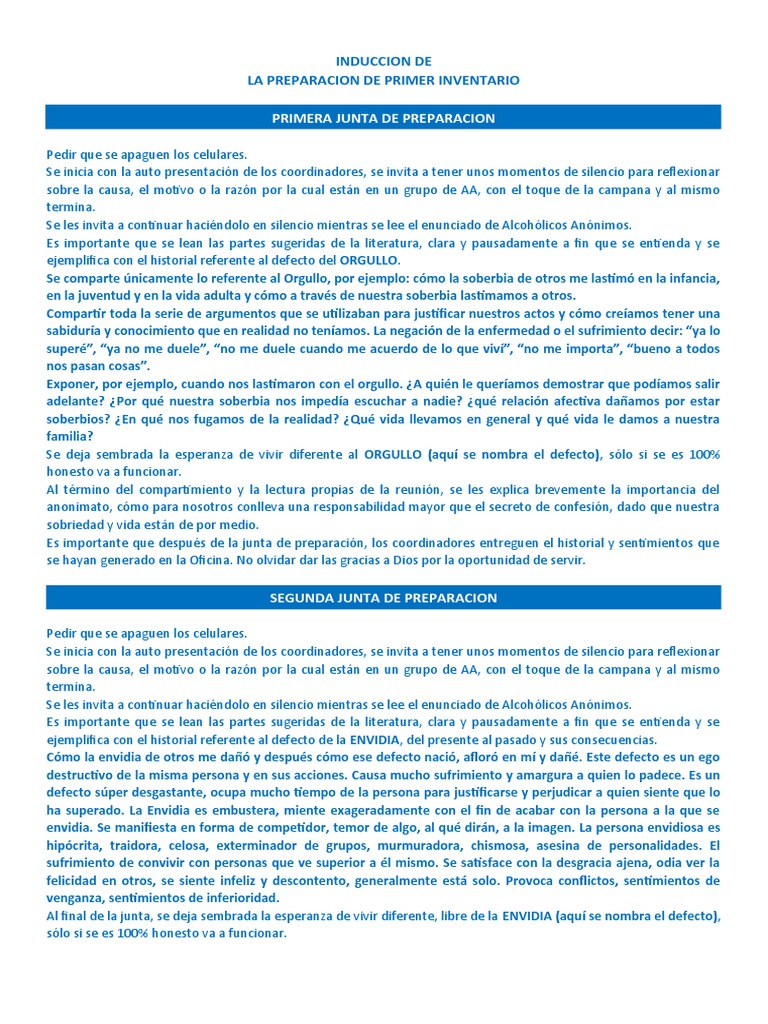Defectos de Carácter en AA: Reflexiones | PDF | Sicología