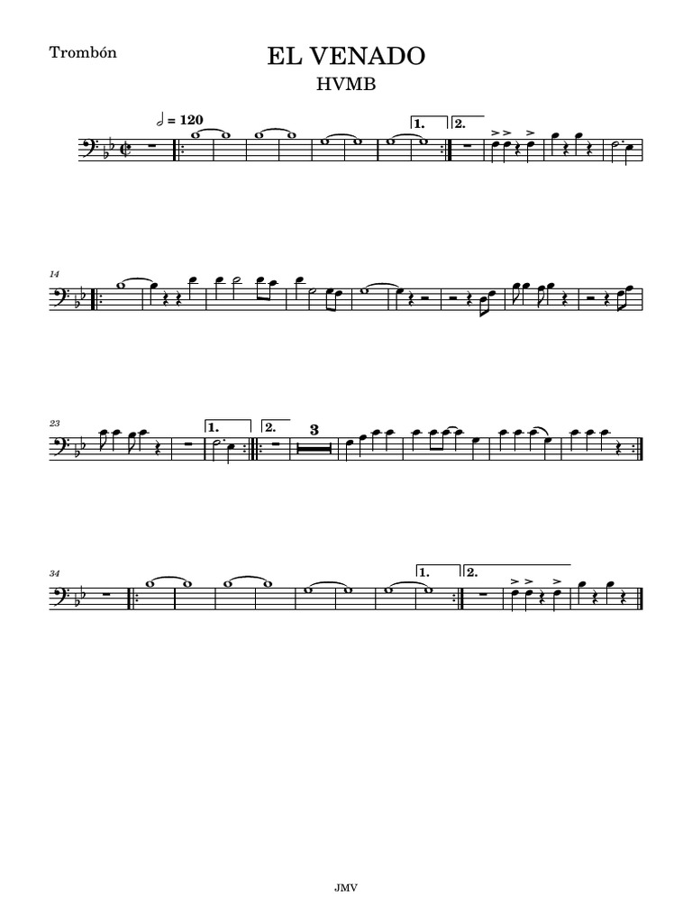 EL VENADO-TrombónTER | PDF