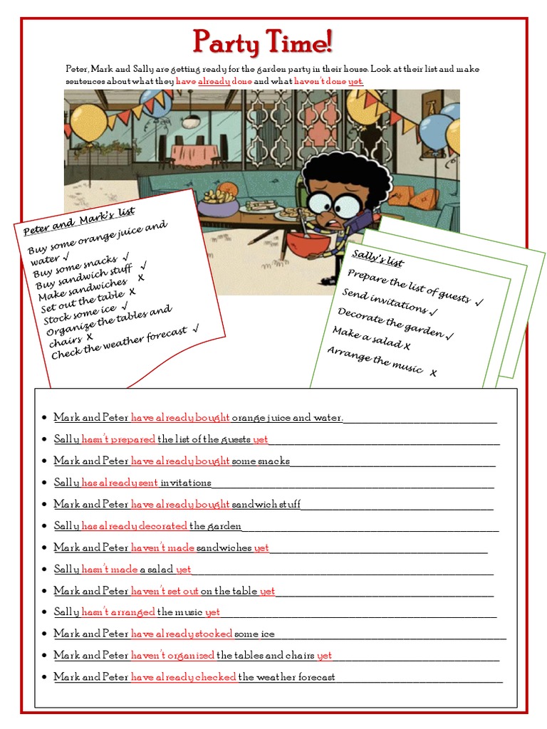 Party Time Writing | PDF