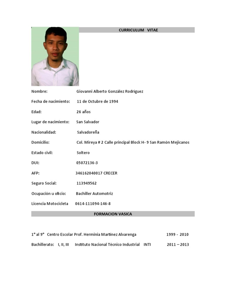 CURRICULUM Alberto | PDF