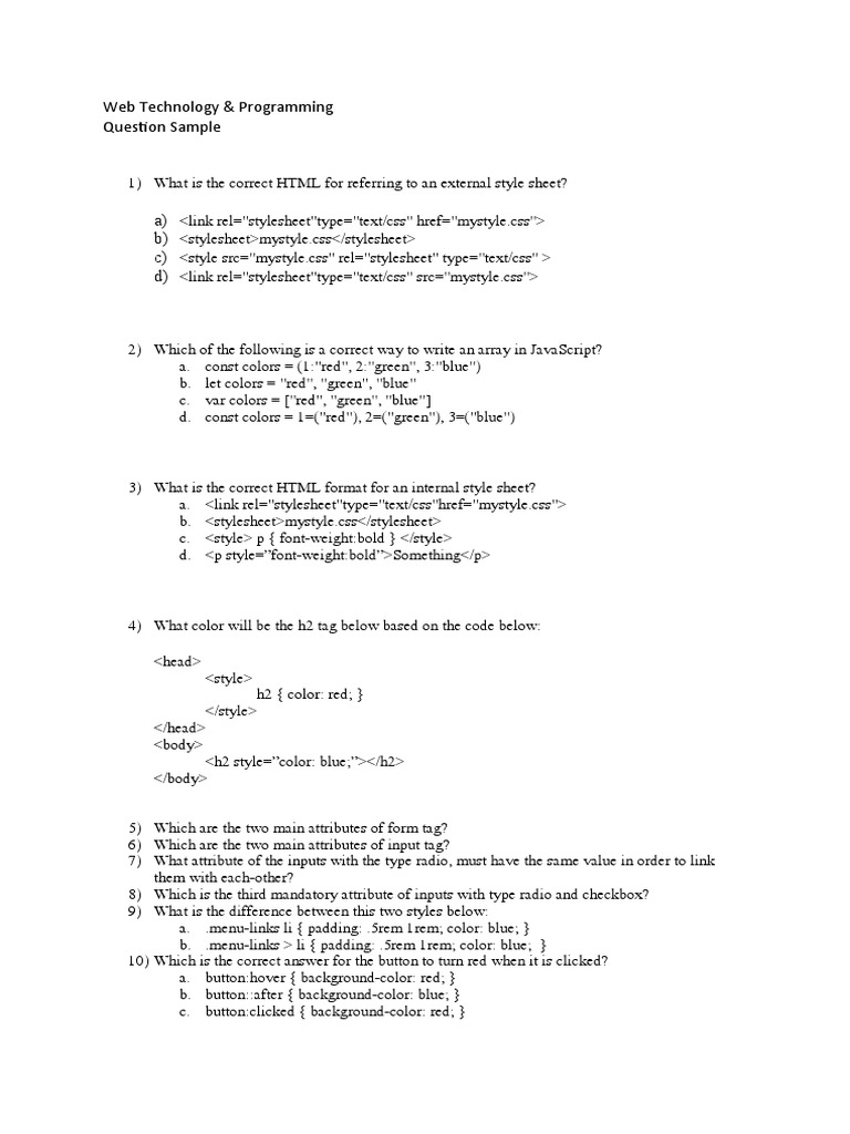 Sample Pdf Html Element Button Computing 5442