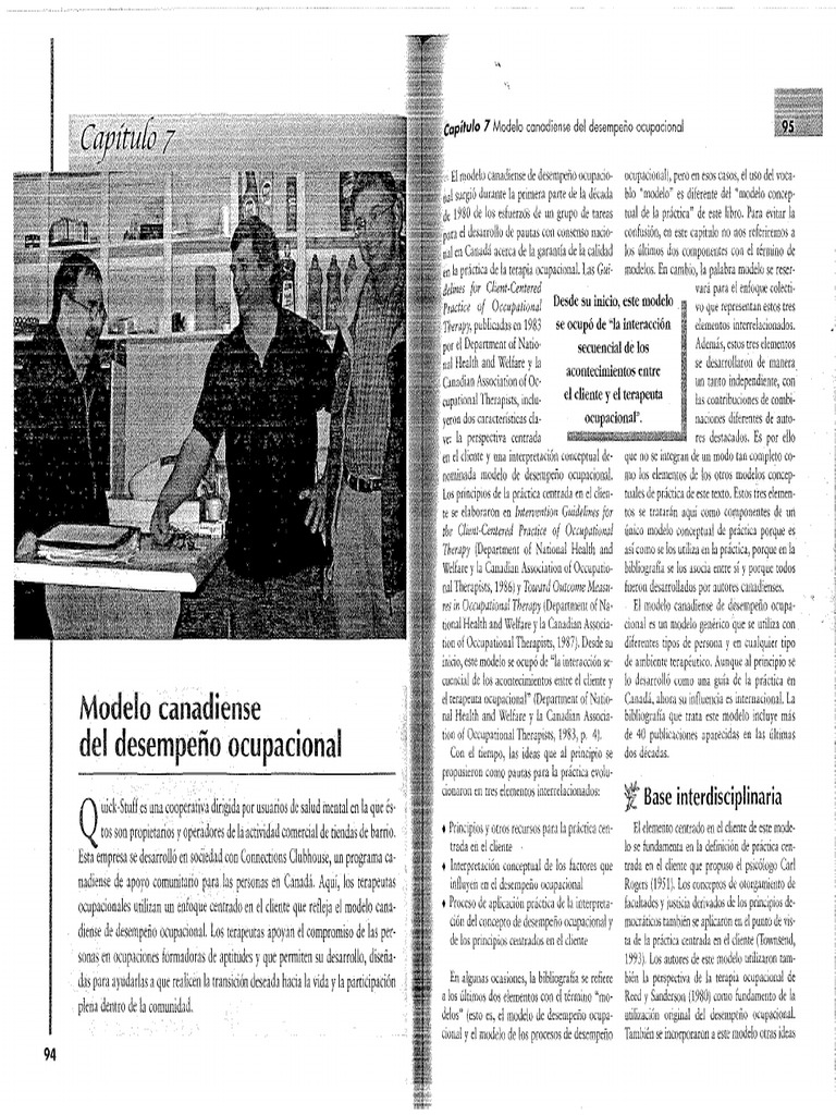 Capitula 7 y 10. Fundamentos Conceptuales de La Terapia Ocupacional ...