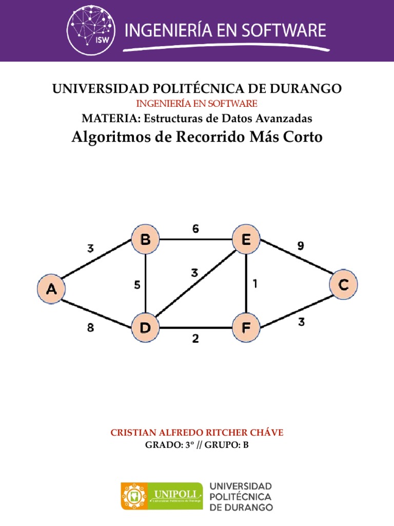 Algoritmos de Caminos Cortos | PDF | Algoritmos y Estructuras de Datos | Relaciones matematicas