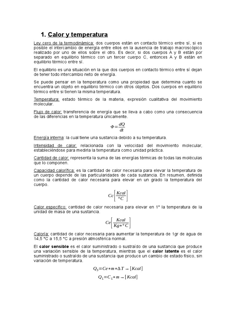 Resumen Termo | PDF | Humedad | Calor